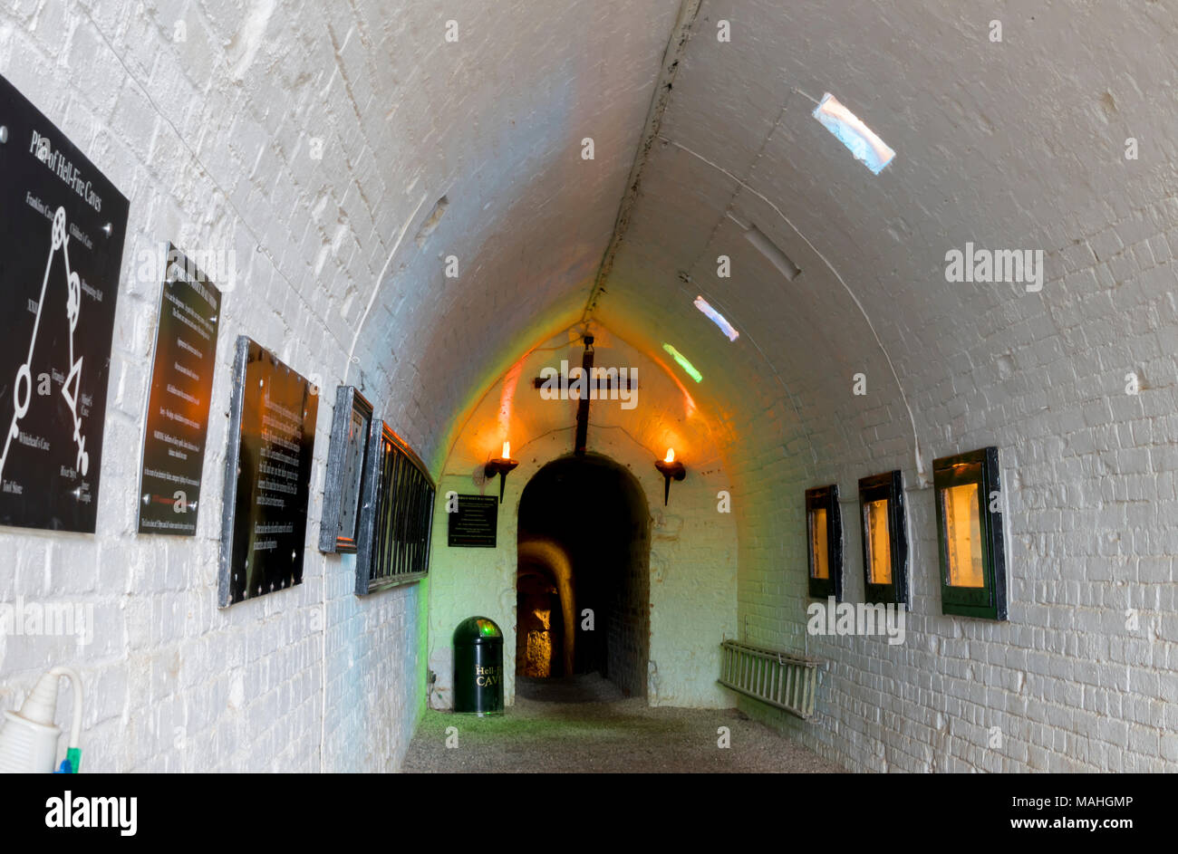 europe, UK, England, Buckinghamshire, West Wycombe, Hellfire caves ...