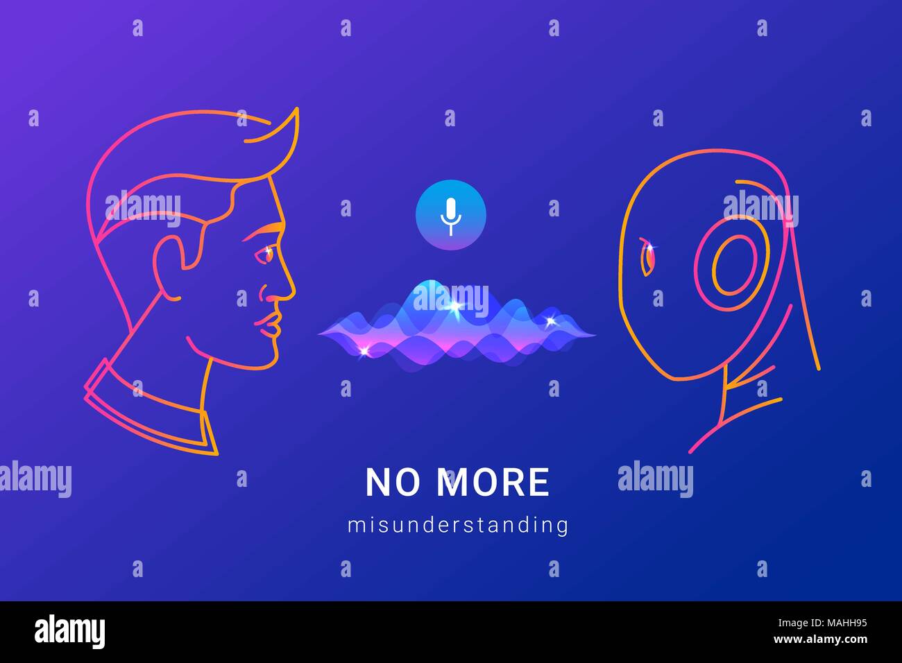 Human voice recognition and smart assistance Stock Vector Image & Art ...