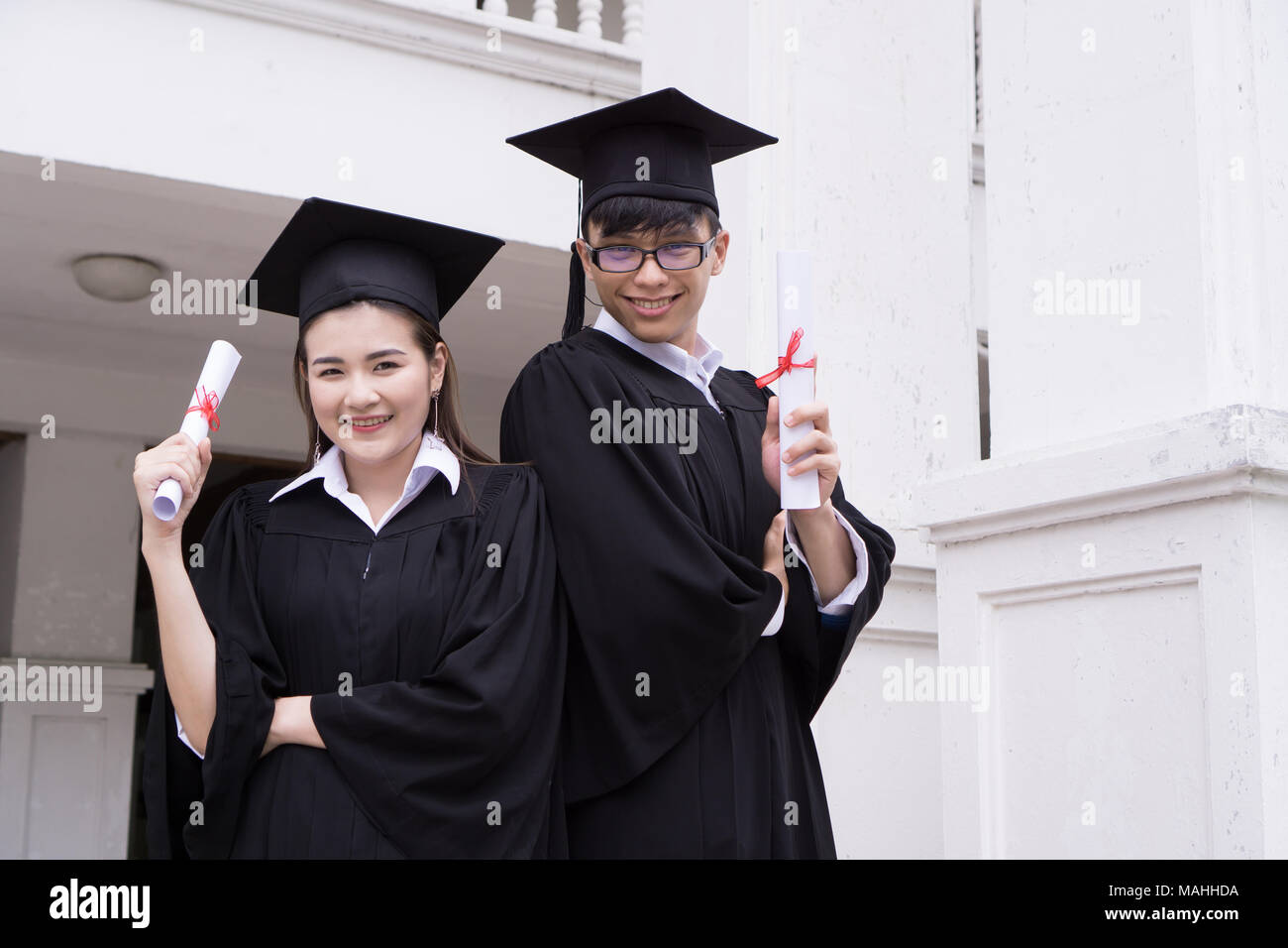 Portriat of Diverse International Graduating Students Celebrating ...