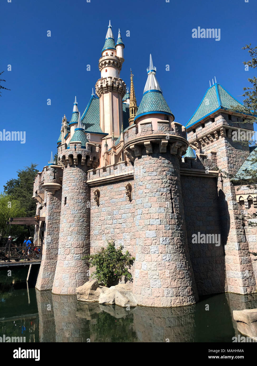 ANAHEIM, CA - OCTOBER 16, 2017: Disneyland's historic landmark pink ...
