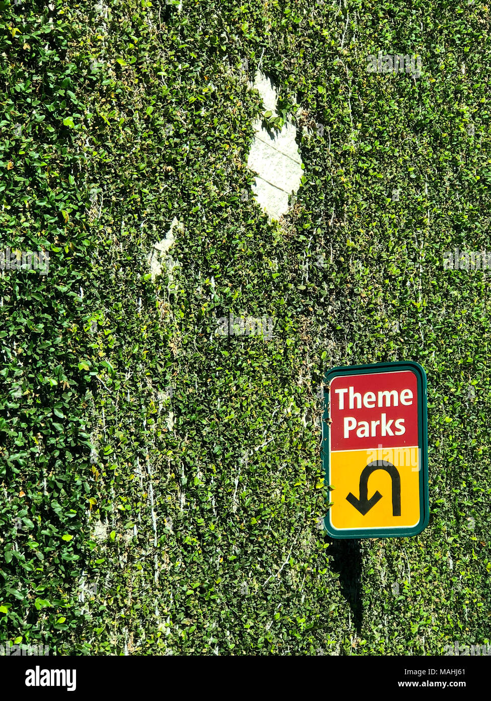 Theme Parks Sign Stock Photo - Alamy