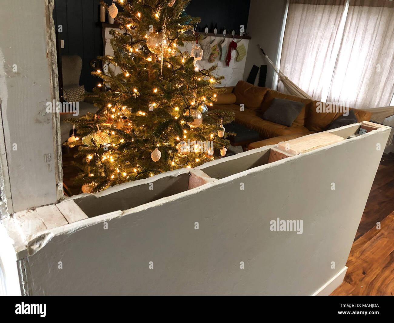 Half Wall House Renovation Stock Photo - Alamy