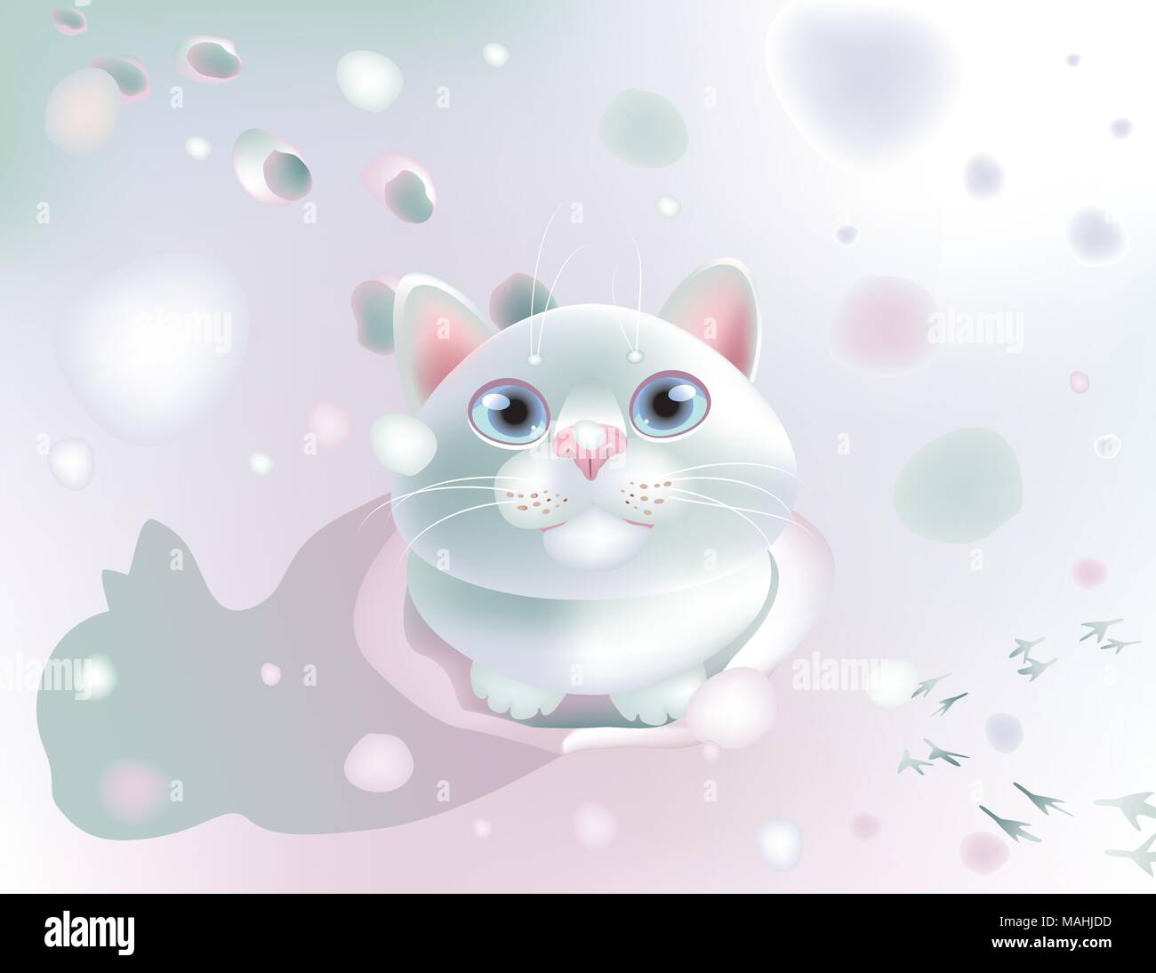 Fluffy on snow Stock Vector Image & Art - Alamy