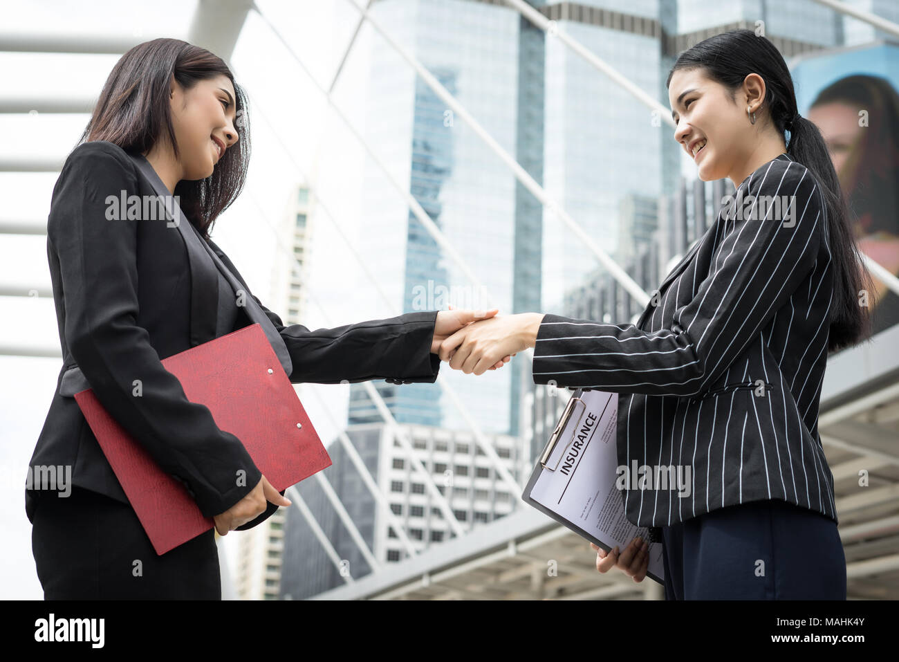 Businessmen handshake with workmate,Handshake business partner work ...