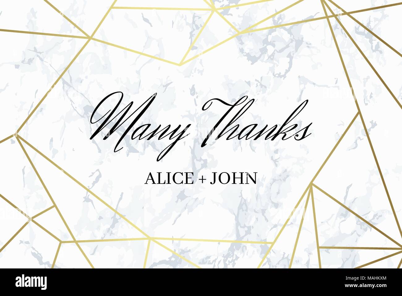Many thank geometric design card template Stock Vector Image & Art - Alamy