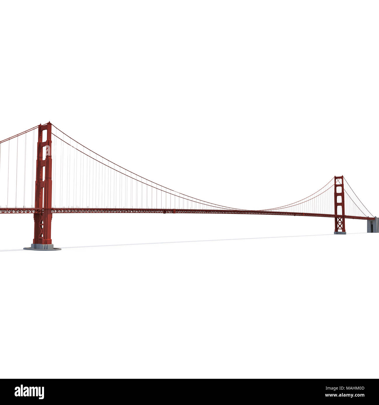Golden Gate Bridge Side View Drawing