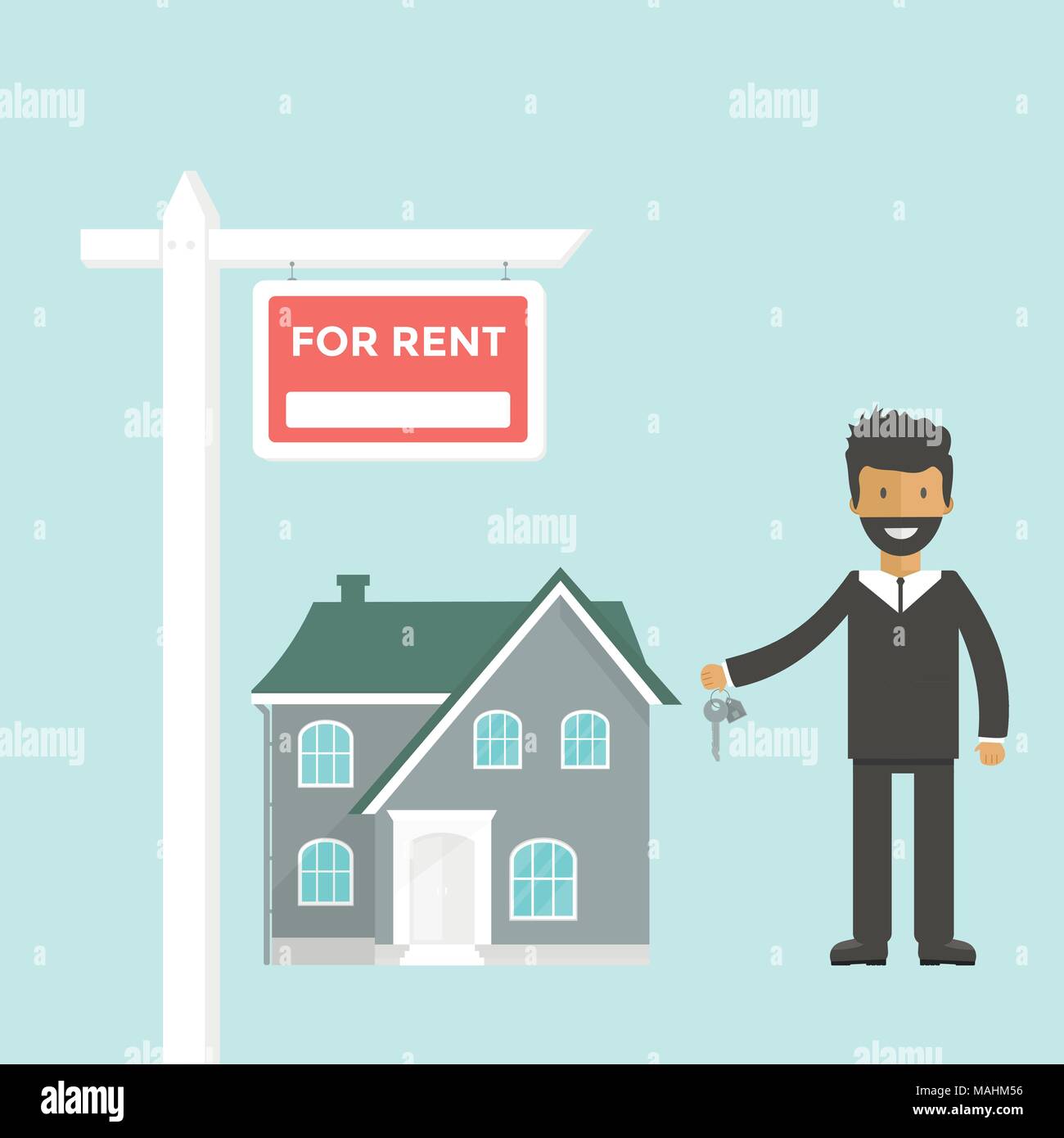 Real estate agent keys advertising Stock Vector Images - Alamy
