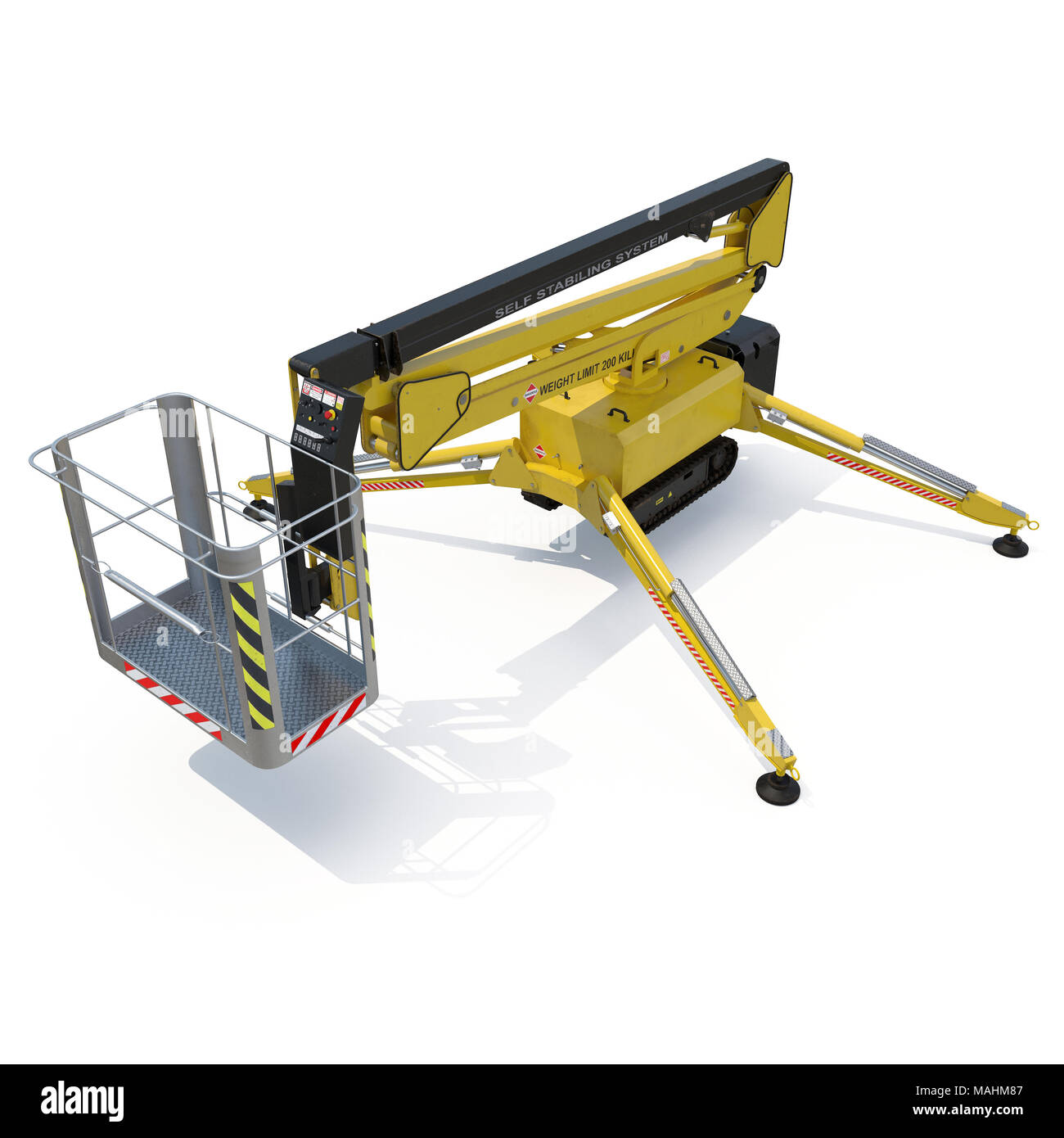 Mobile aerial work platform - Yellow scissor hydraulic self propelled ...