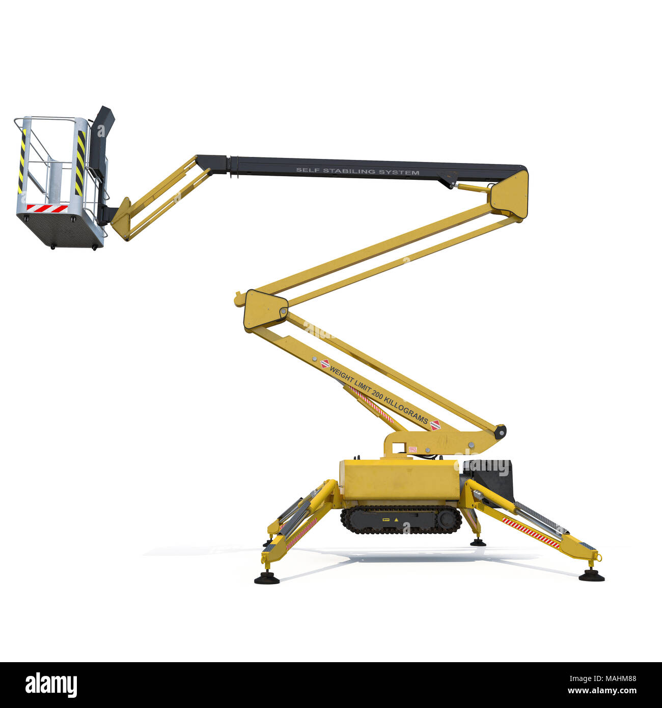 Mobile aerial work platform - Yellow scissor hydraulic self propelled ...