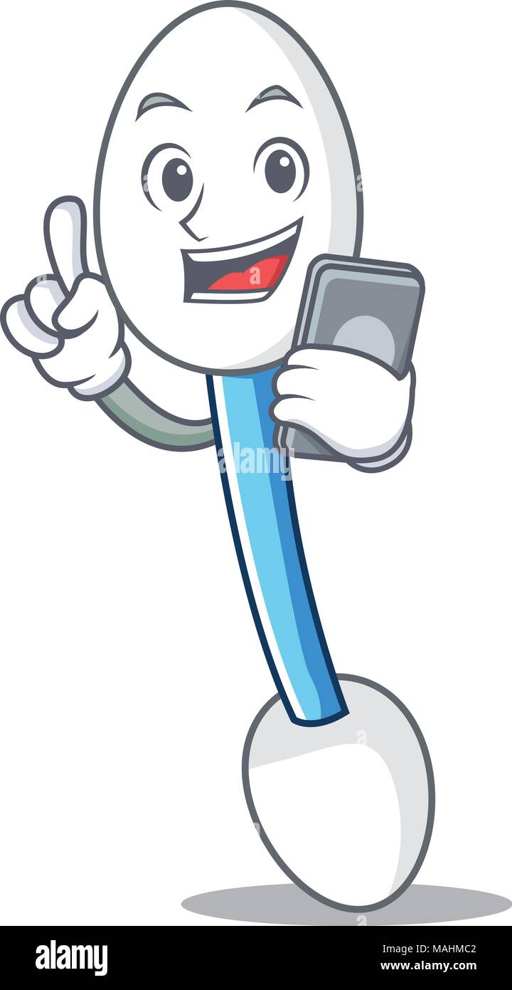With phone cotton swab character cartoon Stock Vector Image & Art - Alamy