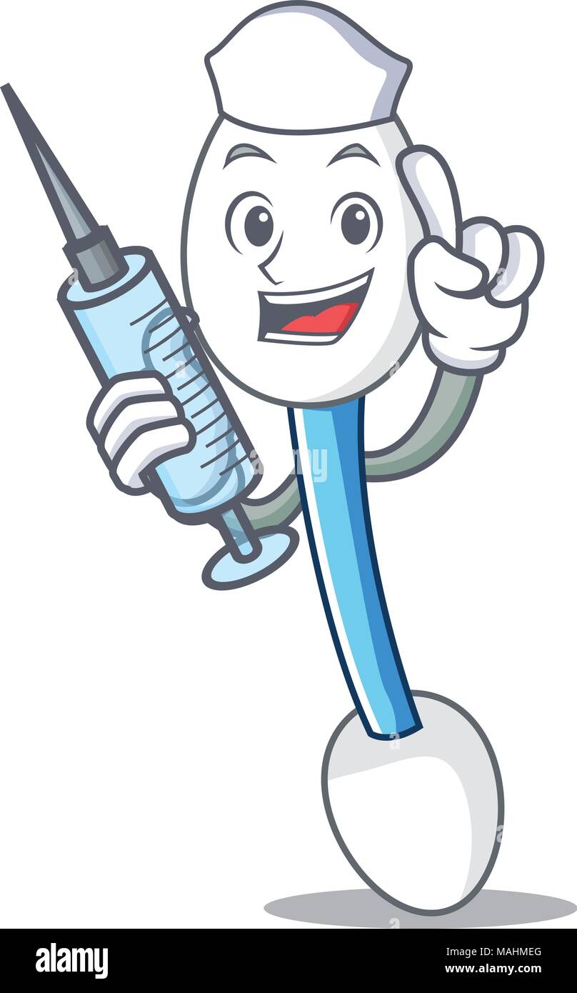Nurse cotton swab character cartoon Stock Vector Image & Art - Alamy