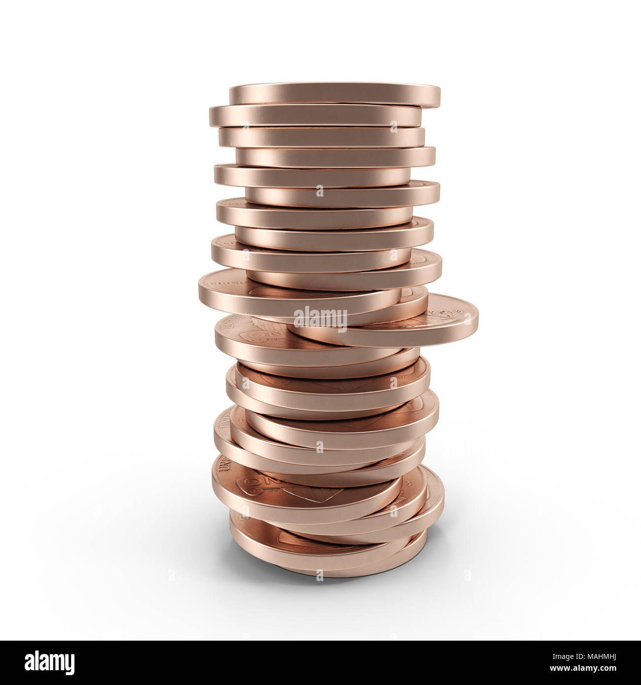 Pennies stack united states hi-res stock photography and images - Alamy