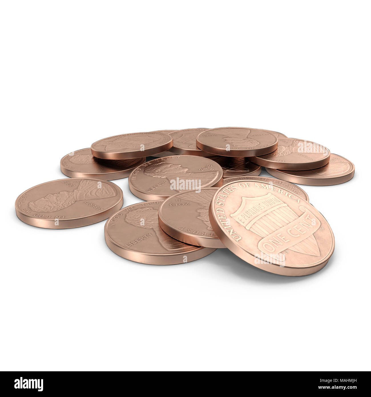1 us copper penny Cut Out Stock Images & Pictures - Alamy