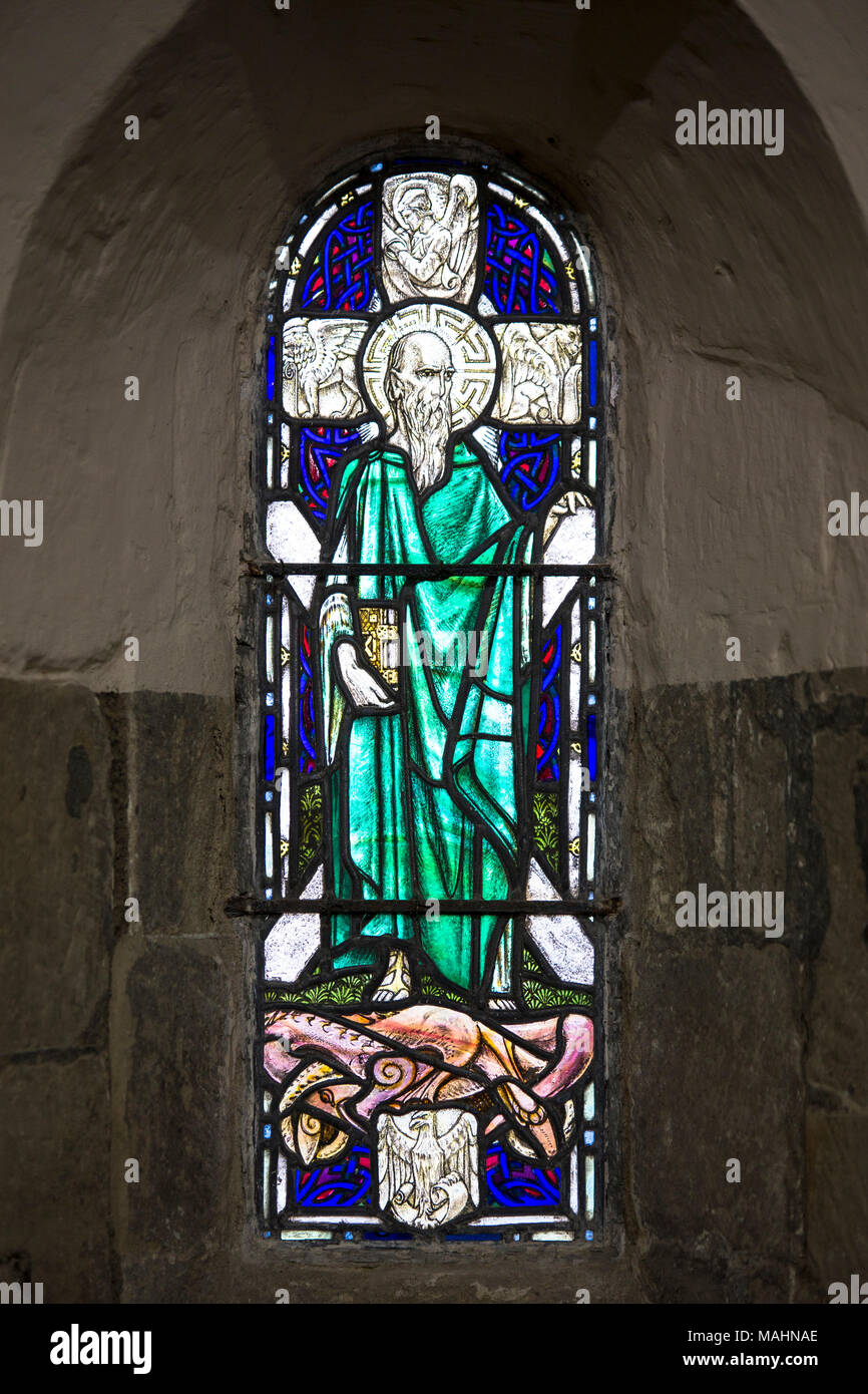 Stained glass at Edinburgh Castle in Edinburgh Scotland United Kingdom ...
