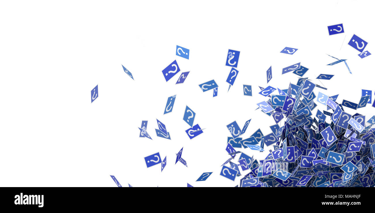 Infinite question marks cards, original 3d rendering Stock Photo - Alamy