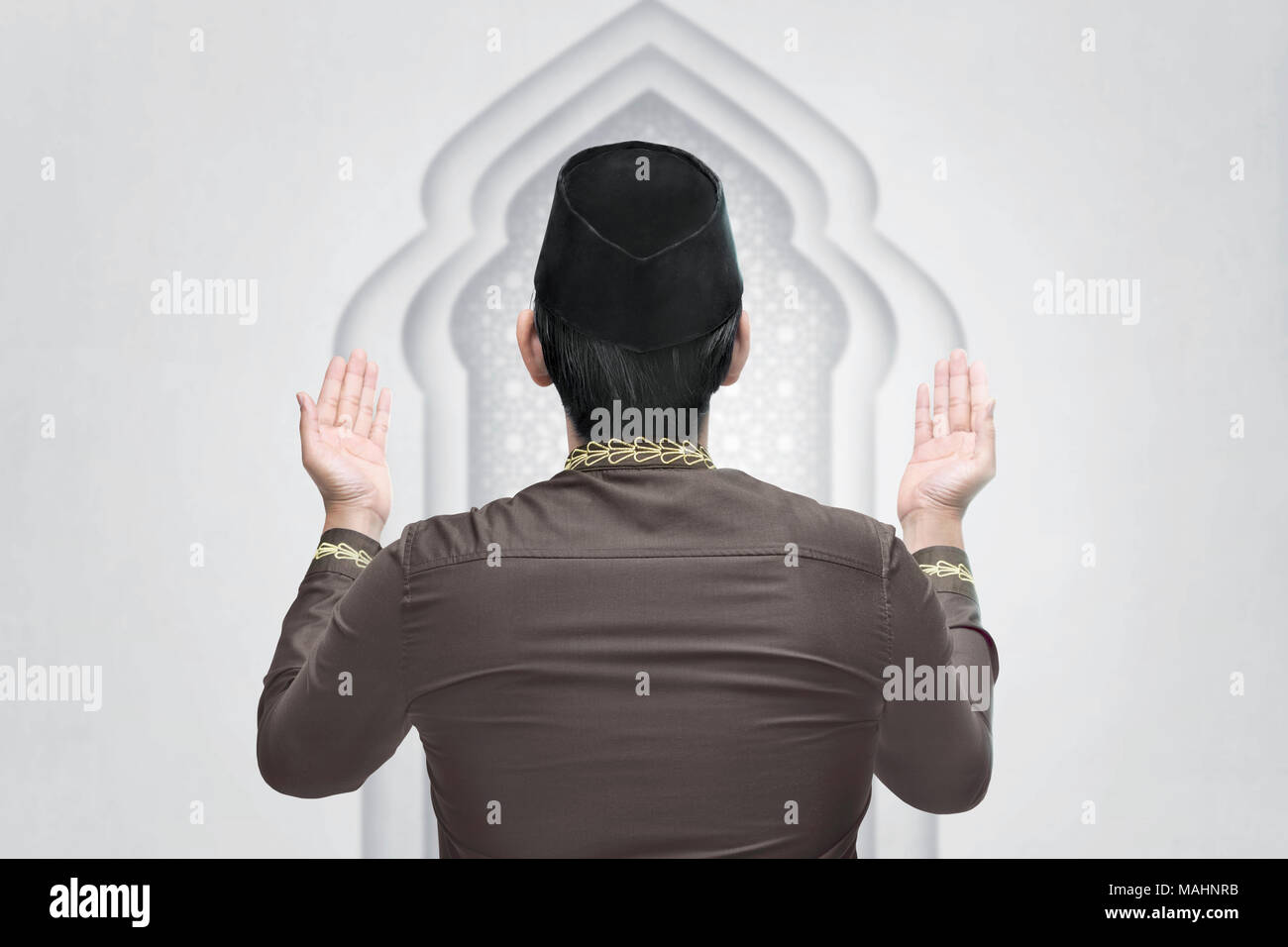 Man raising hand hi-res stock photography and images - Alamy