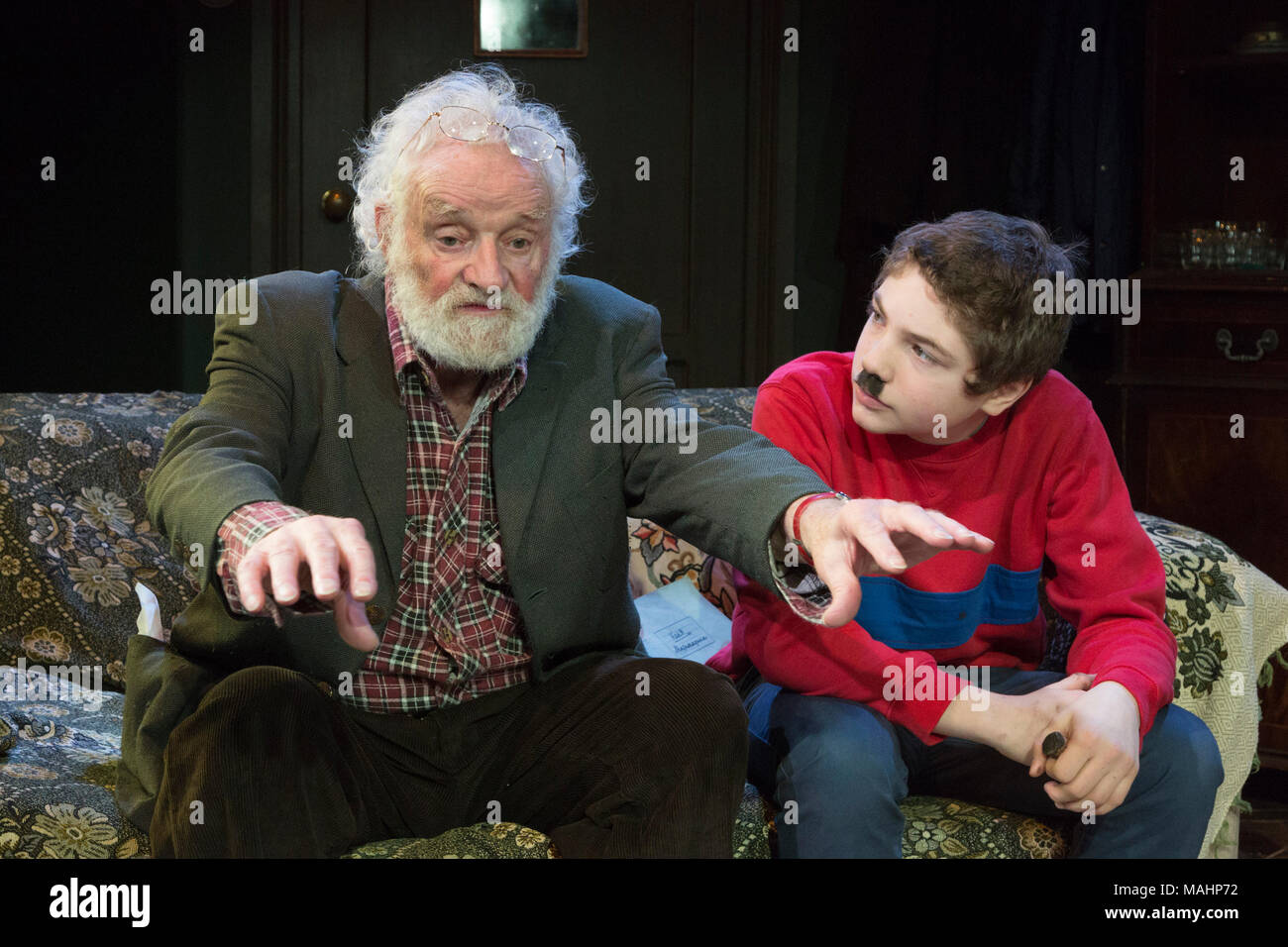 London, UK. 8 January 2015. Patrick Godfrey as Alexander and Albie ...