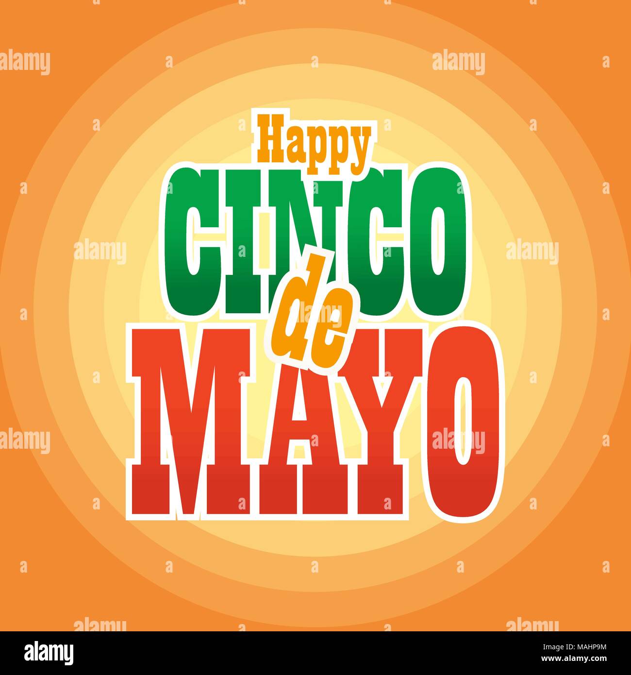 Cinco de Mayo lettering greeting text vector illustration Stock Vector ...