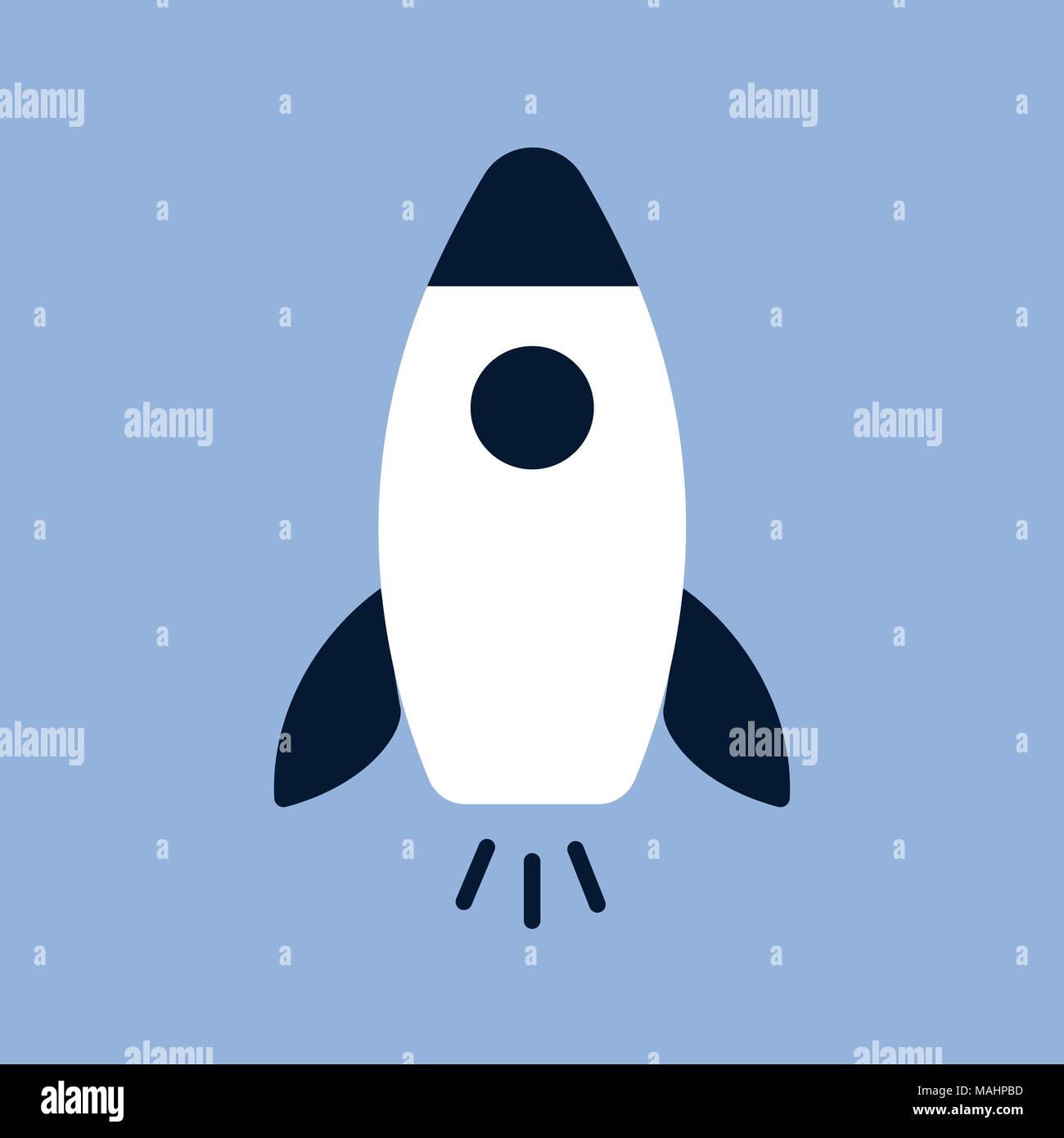 Flat rocket icon Stock Vector Image & Art - Alamy