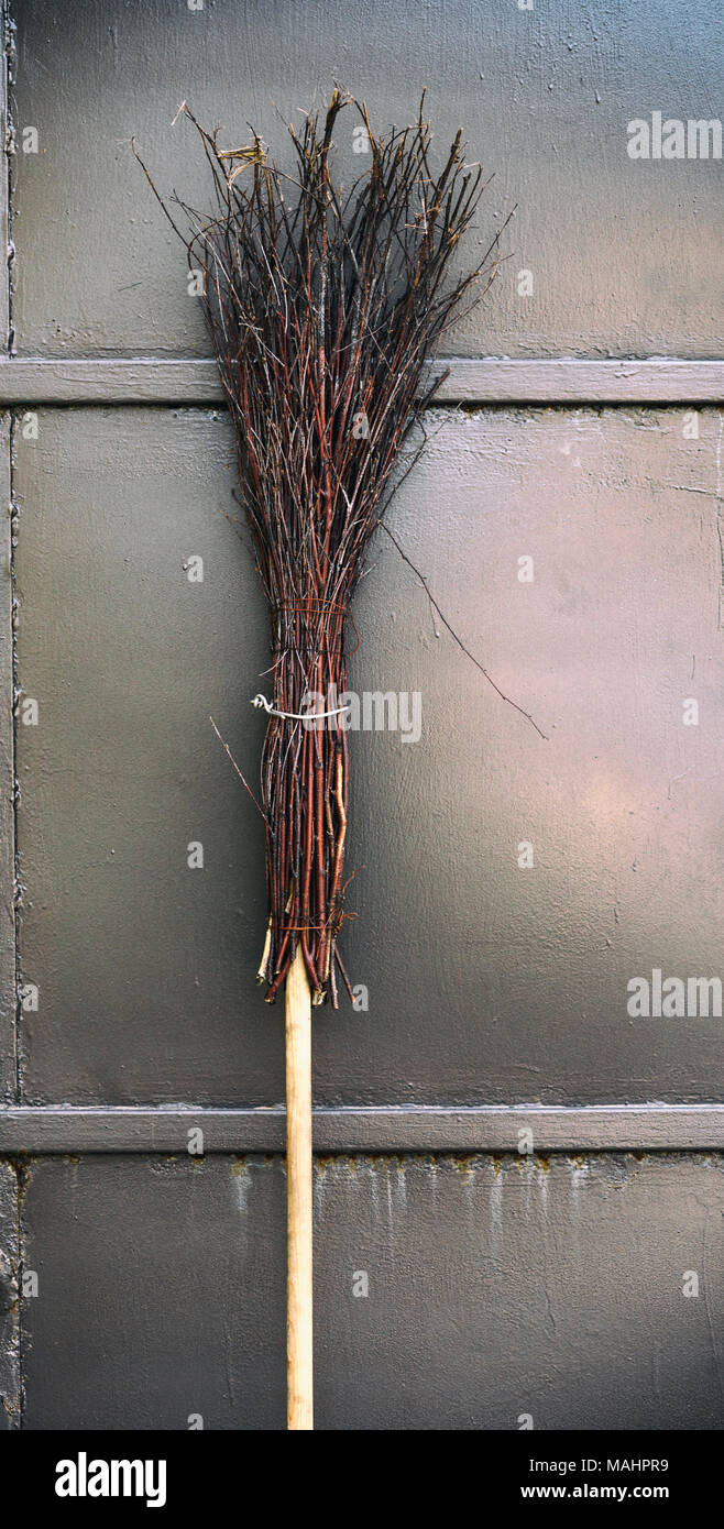 Old broom hi-res stock photography and images - Alamy