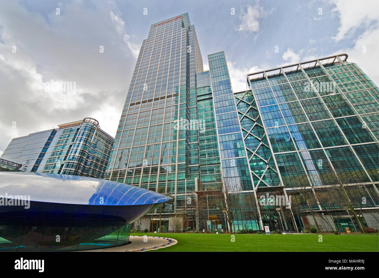 glass office building at canary wharf , london Stock Photo - Alamy