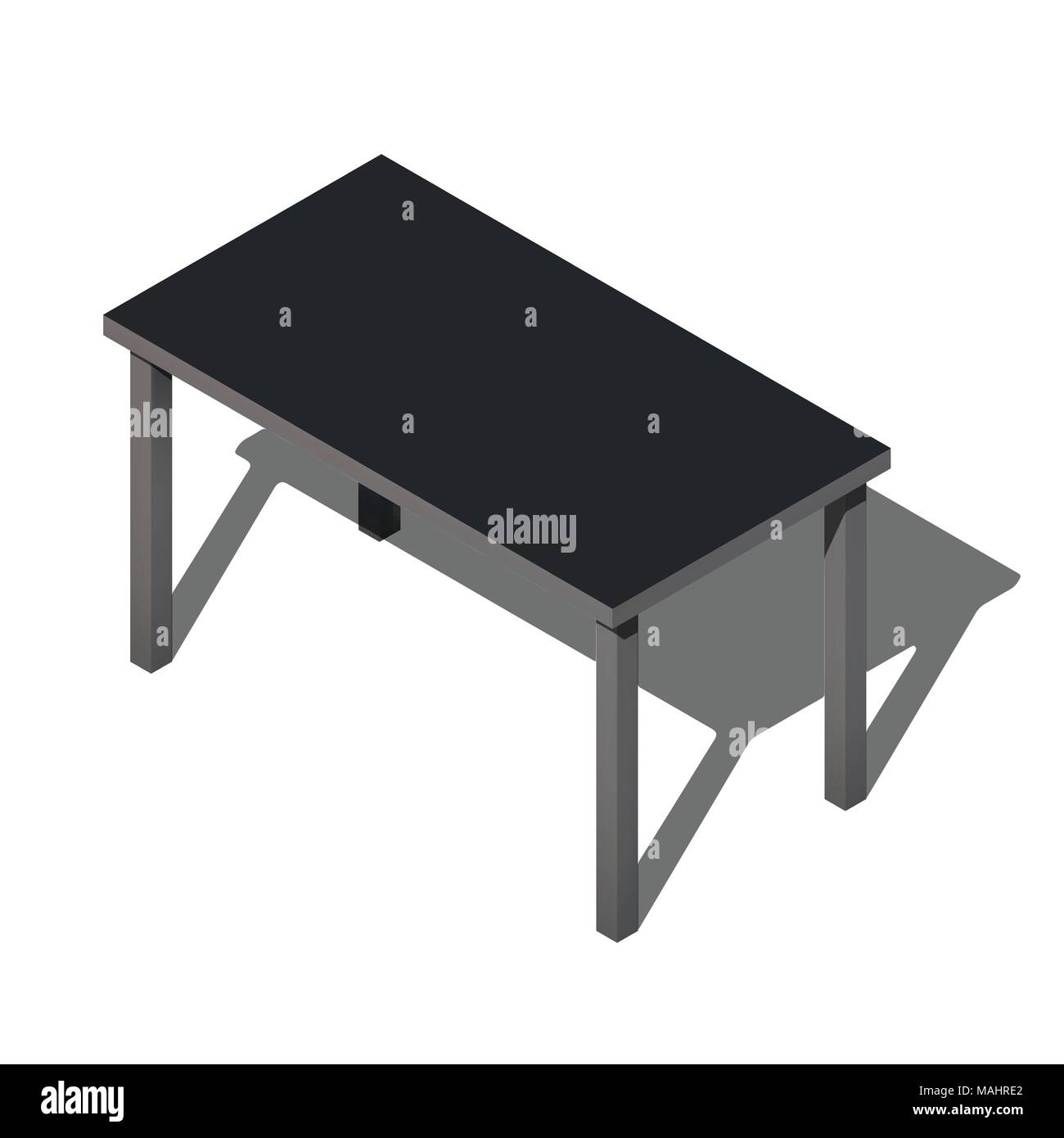 Isometric office table. Modern workplace vector illustration Stock ...
