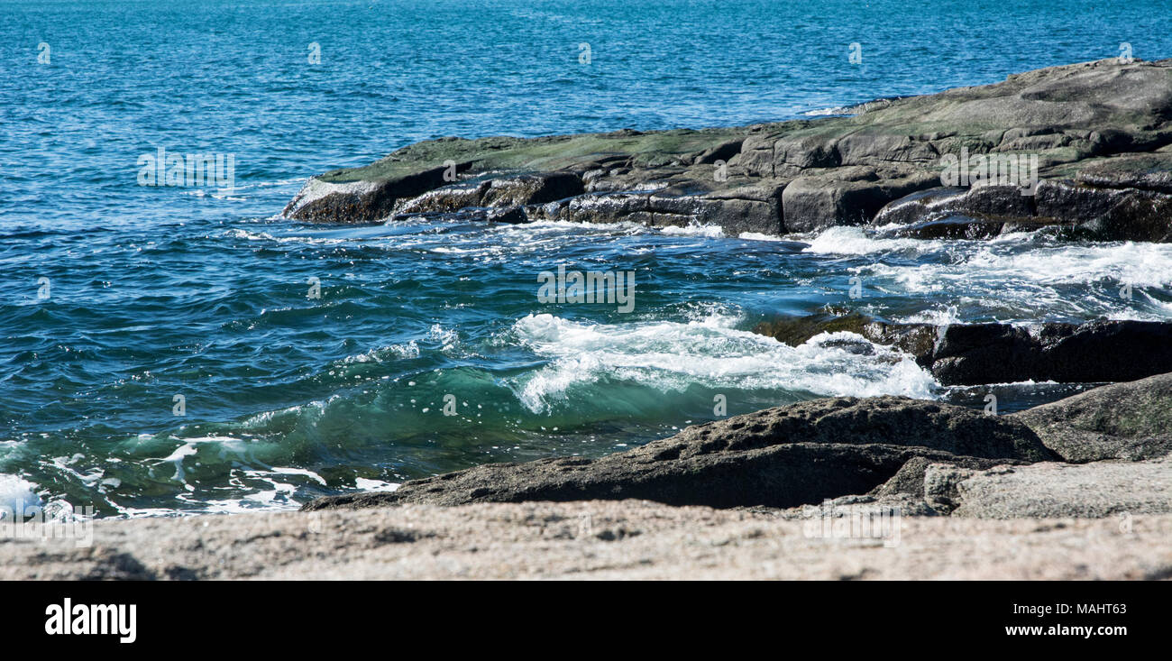 Serene empty beach gentle waves hi-res stock photography and images - Alamy