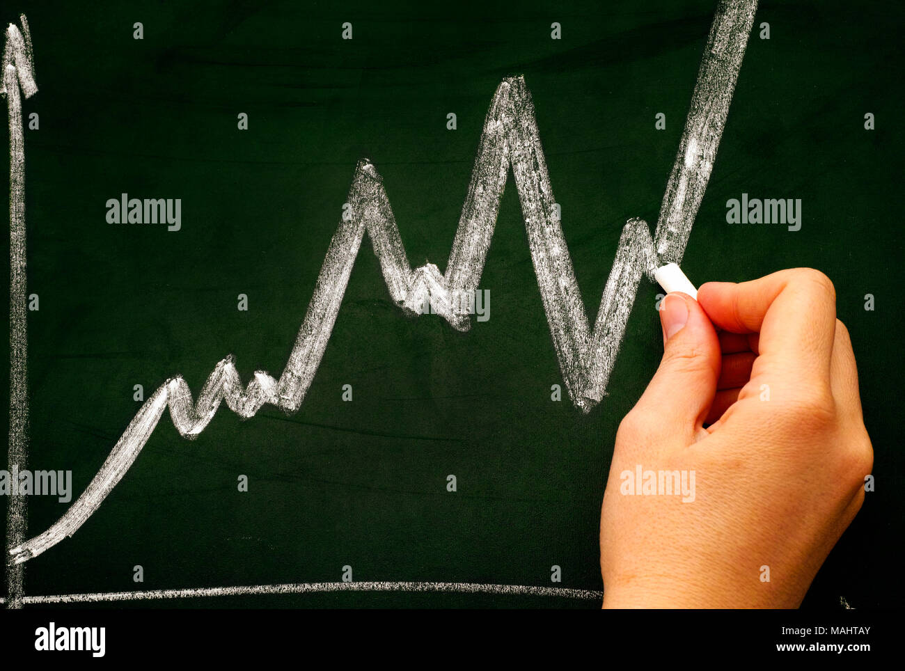 Chart drawing on chalkboard hi-res stock photography and images - Alamy