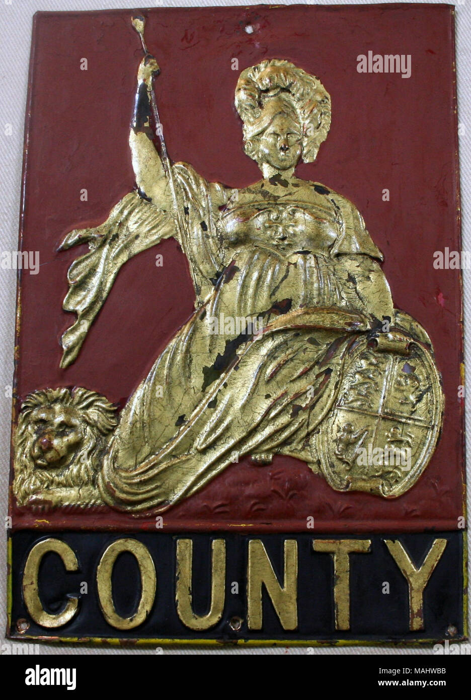 Fire mark for County Fire Office in London, England, from 1807 to 1906 ...
