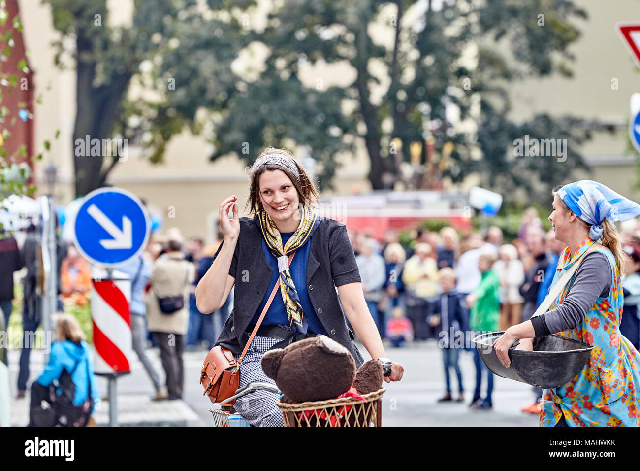 Young Farm Girl on Bicycle Stock Photo - Alamy
