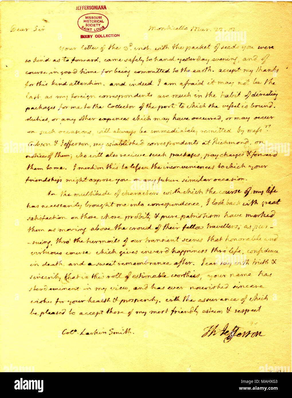 Letter acknowledges hi-res stock photography and images - Alamy