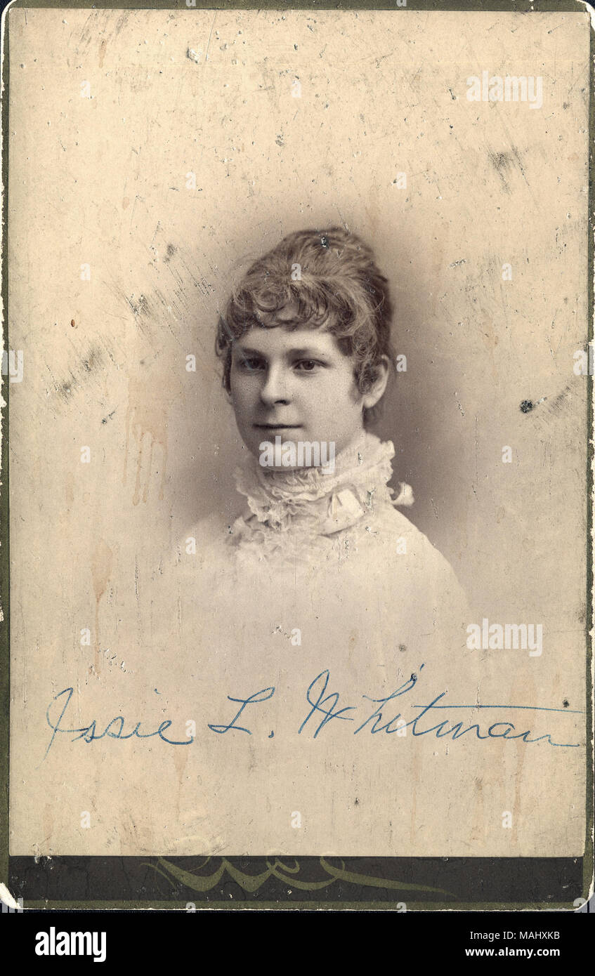 Title: Jessie L. Louisa Whitman (1863-1957). . 1880. Rice, Washington ...