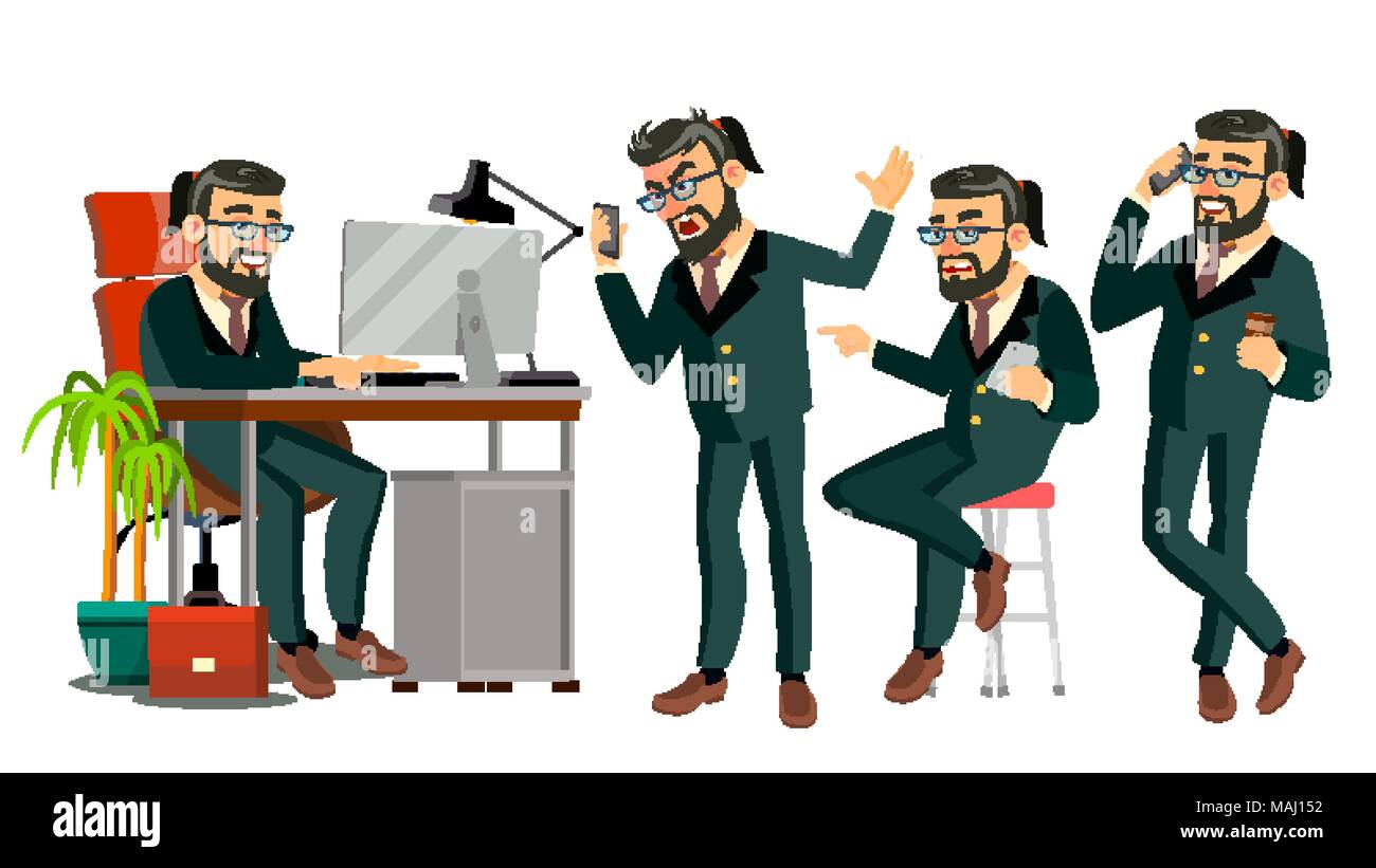 Boss CEO Character Vector. IT Startup Business Company. Body Template ...