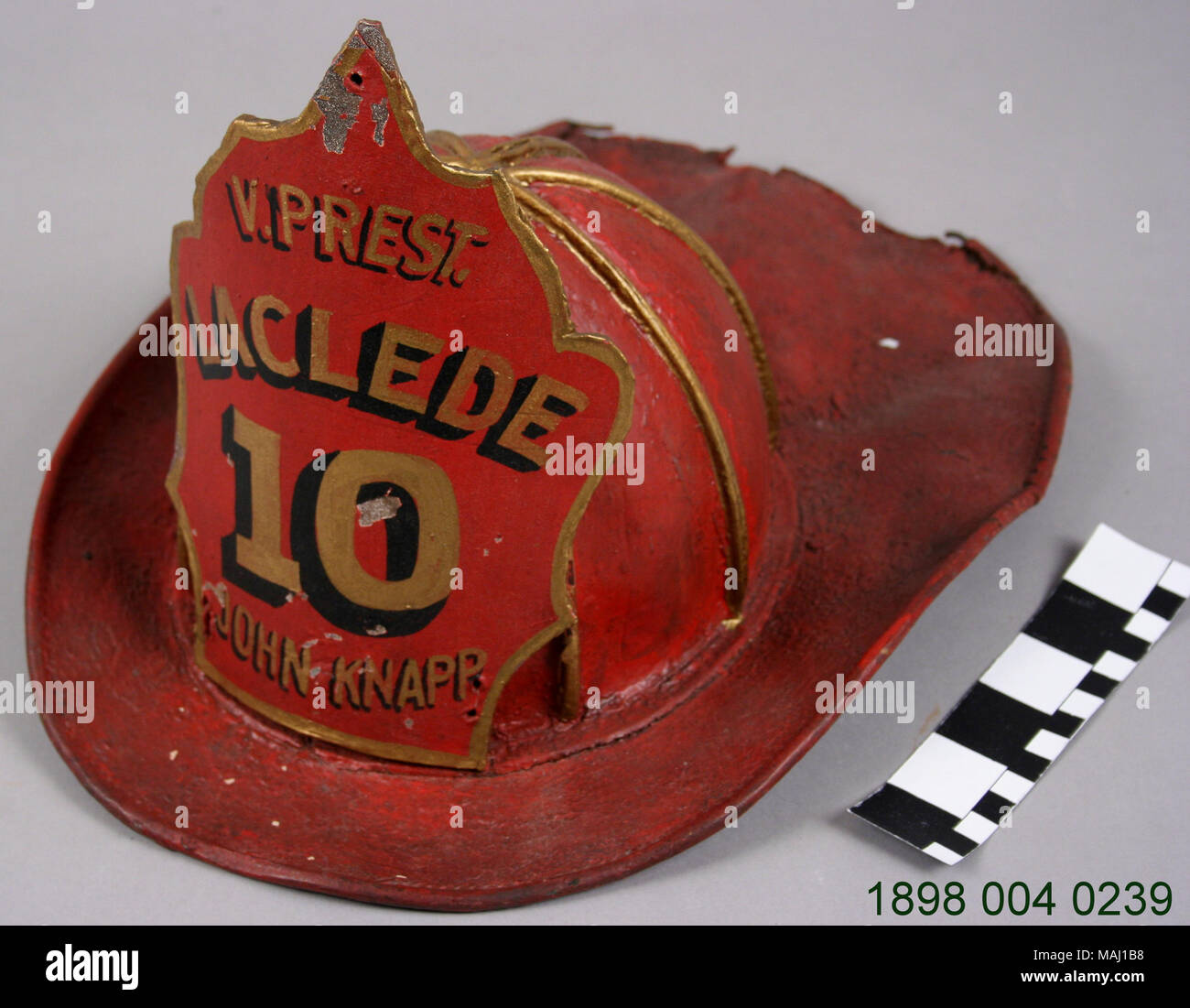 Fire Hat worn by John Knapp of Laclede Company No. 10 and St. Louis ...