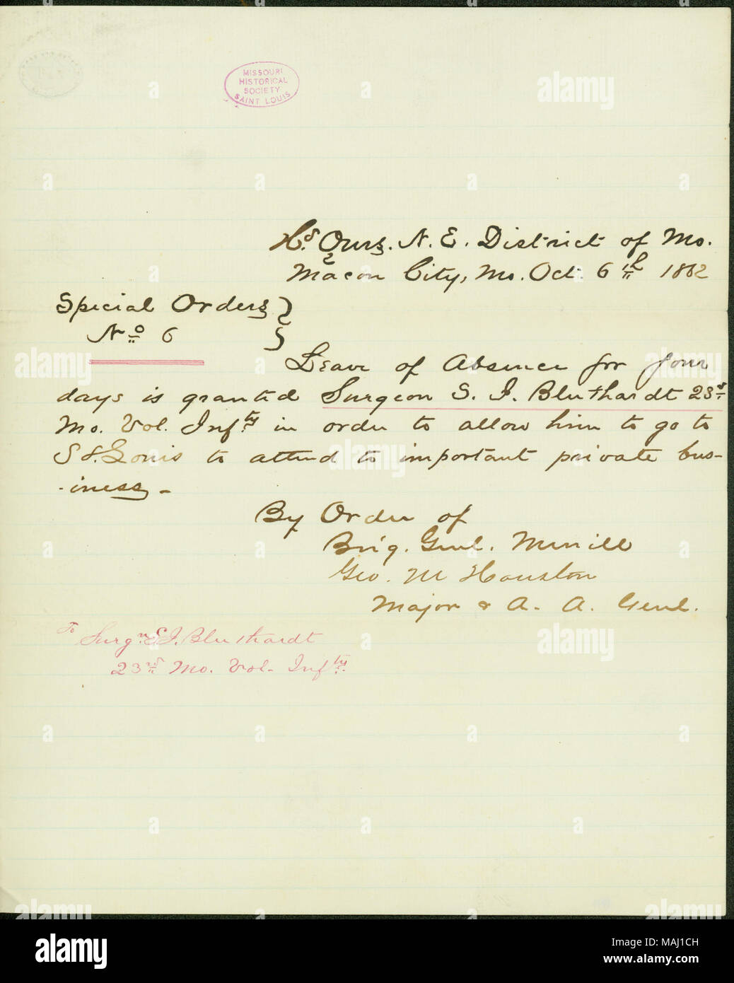 Major general m lewis hi-res stock photography and images - Alamy