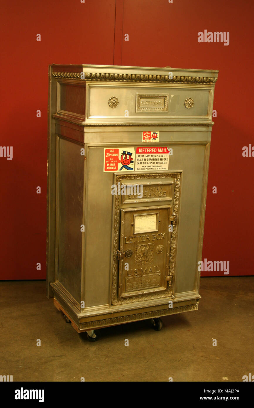 Decorative steel mailbox built into the Railway Exchange Building, or ...