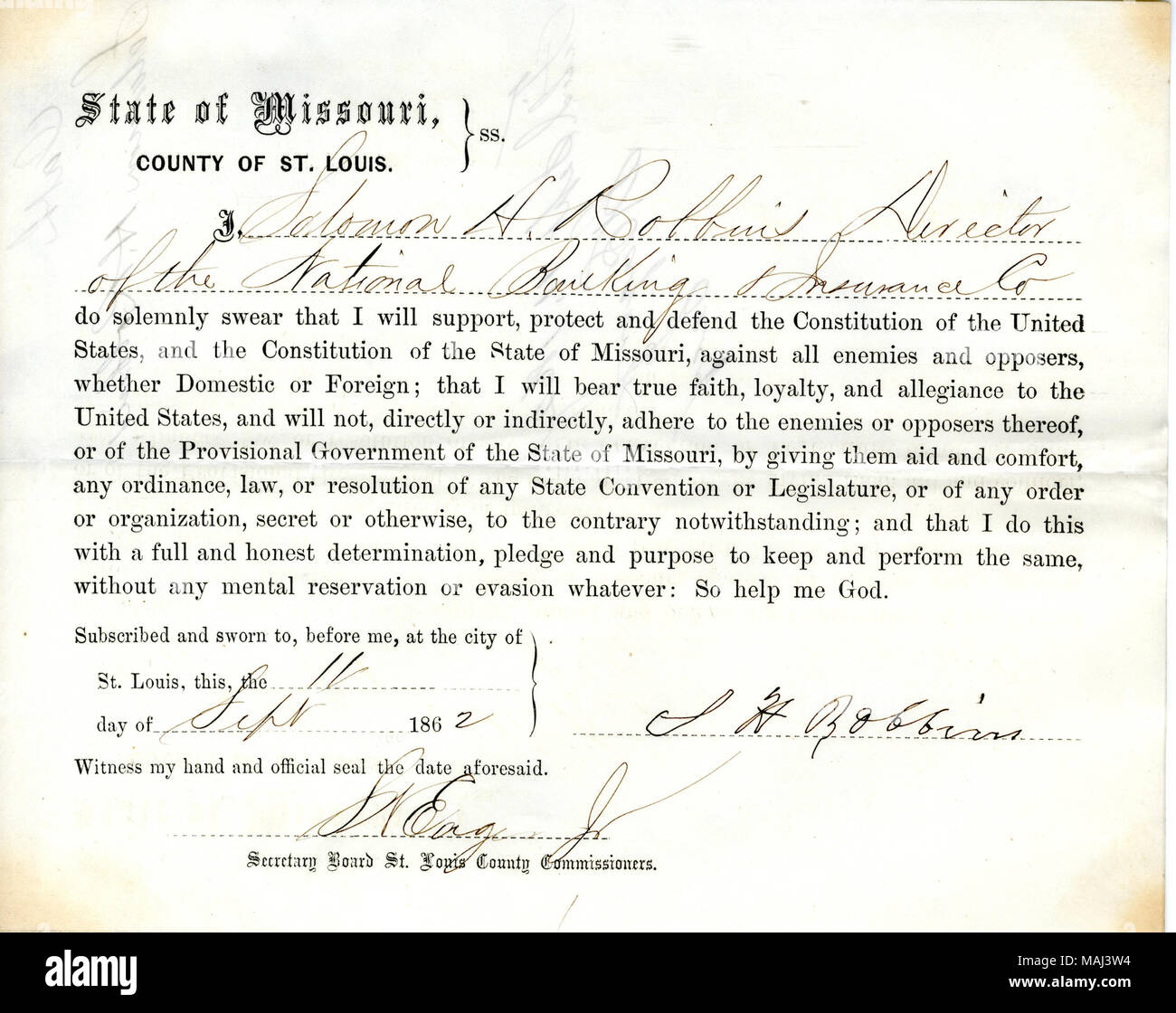 Swears oath of allegiance to the Government of the United States and ...