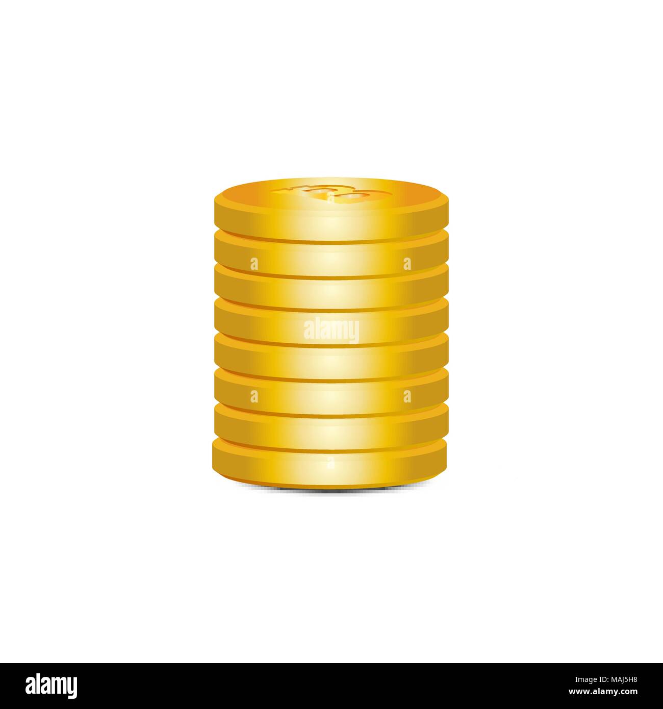 Golden bitcoin bunch. Vector illustration Stock Vector Image & Art - Alamy