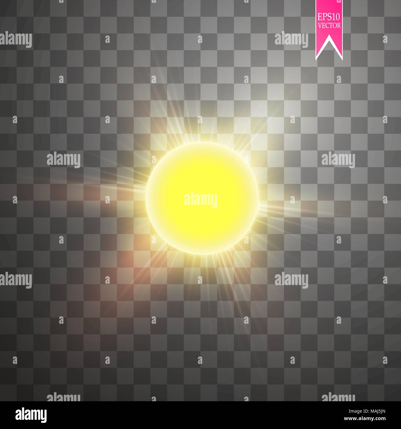 Vector modern sun set on sample background. sunshine design. 3 May ...