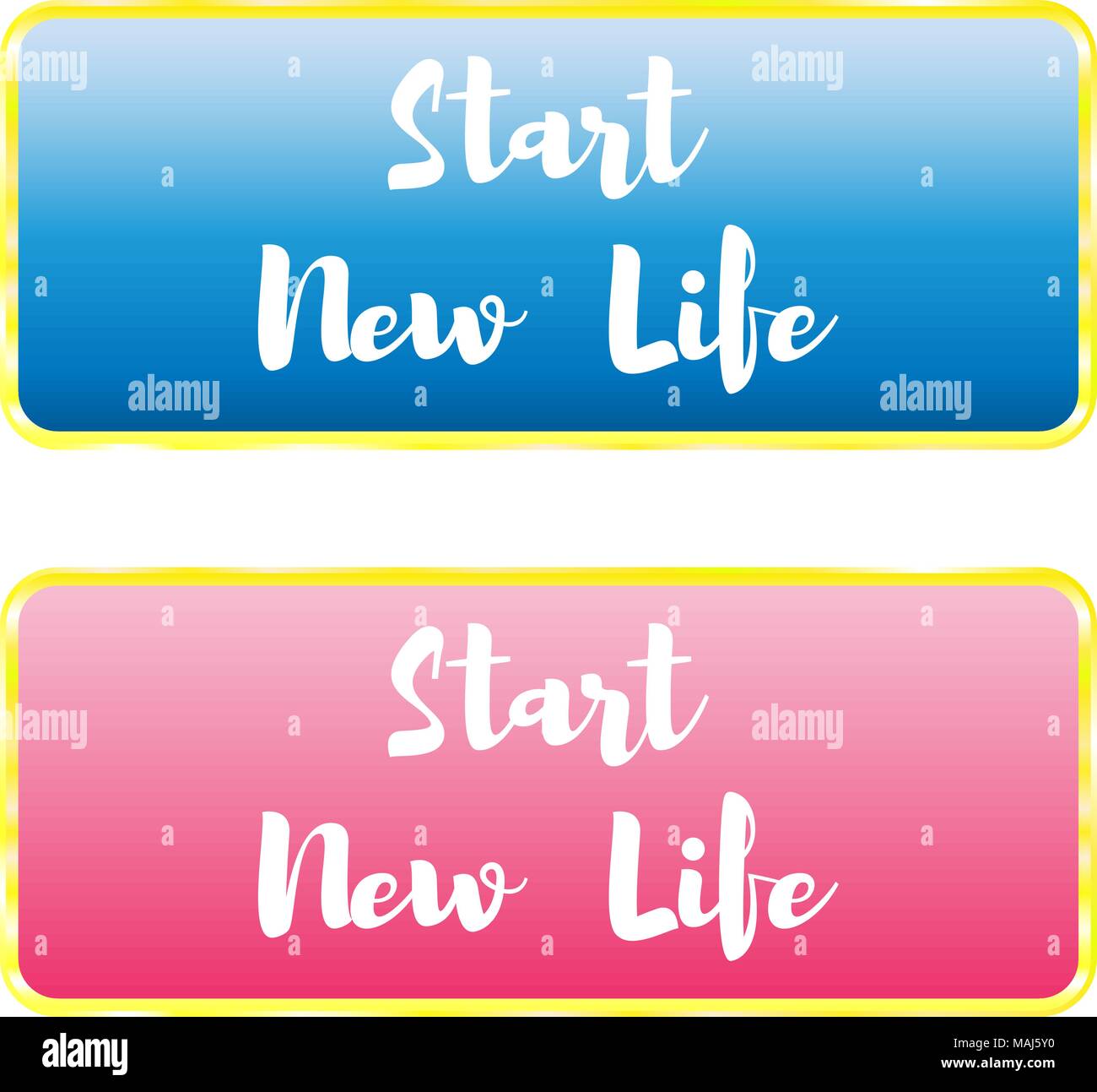 Vector illustration of button new life Stock Vector Image & Art - Alamy