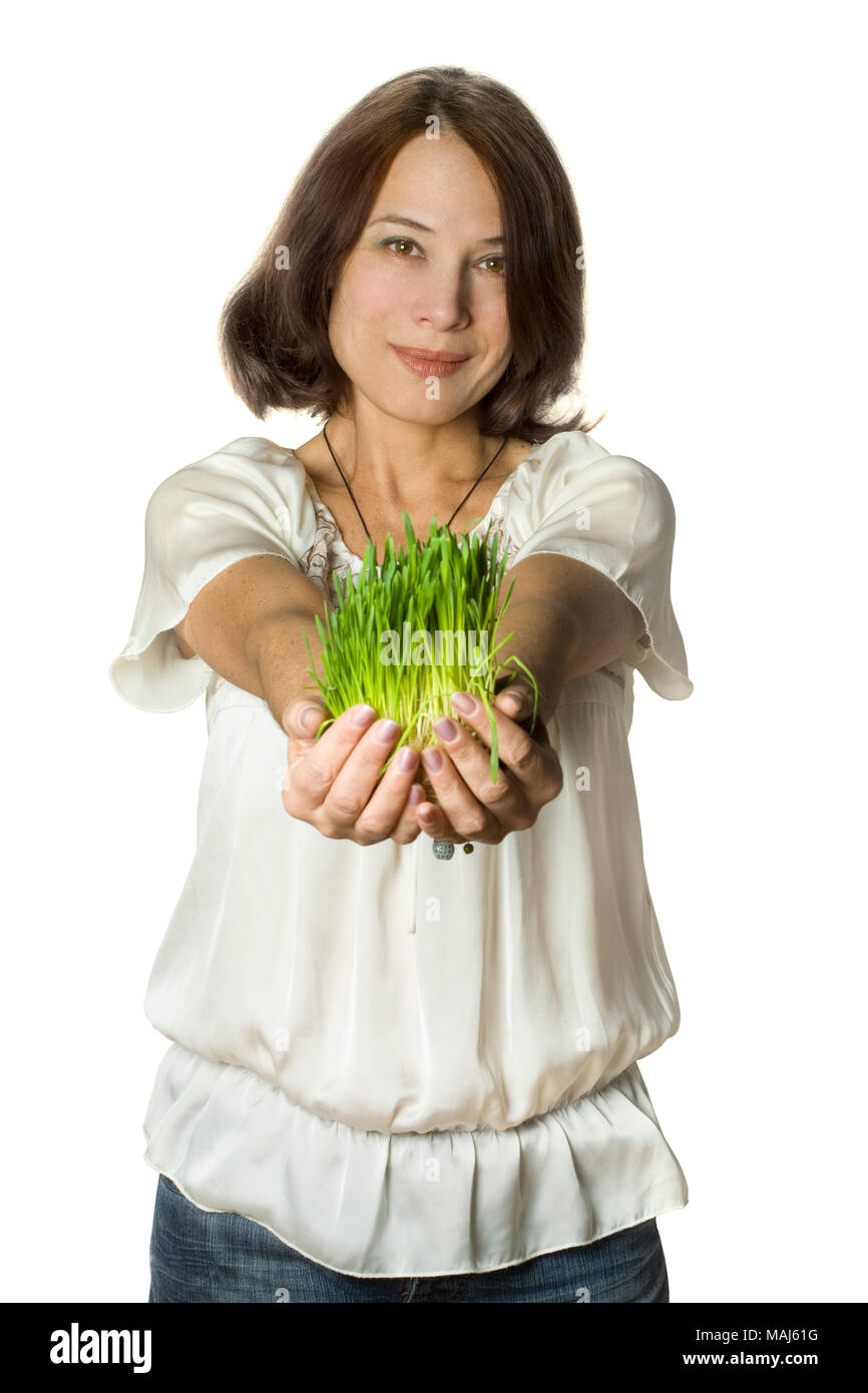 Middle aged woman handful hi-res stock photography and images - Alamy