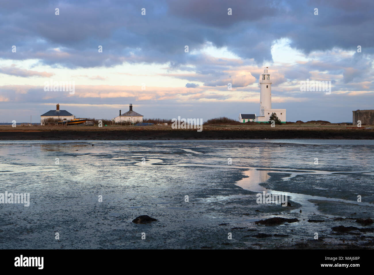 Hurst Castle Lighthouse Hampshire England UK Stock Photo - Alamy