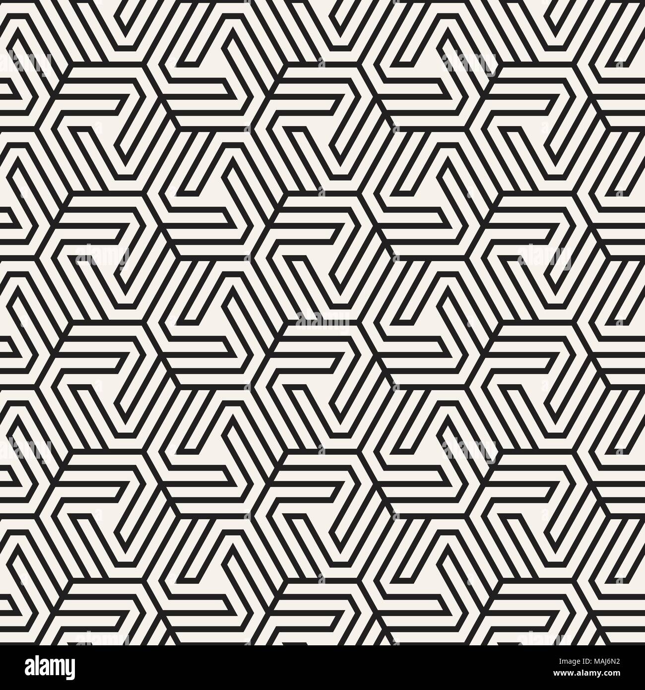 Vector seamless abstract shapes pattern. Modern stylish stripes texture. Repeating geometric ...