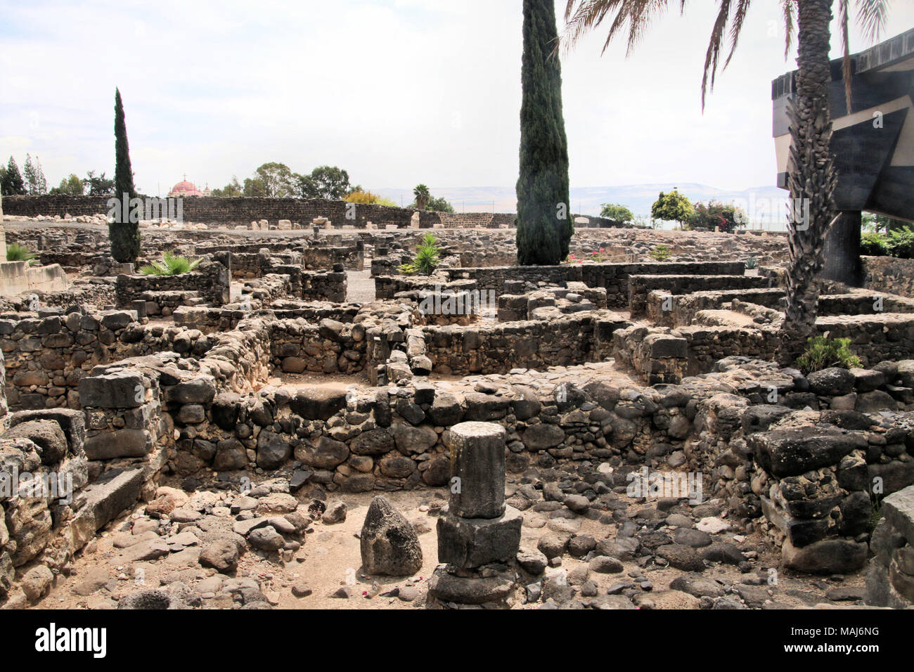 A view of the ruins in Capernaum in Israel Stock Photo - Alamy