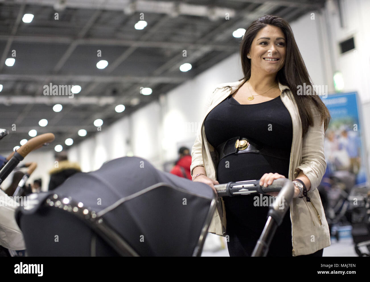 Casey Batchelor attends the Baby Show at ExCeL London on Friday March 2 ...