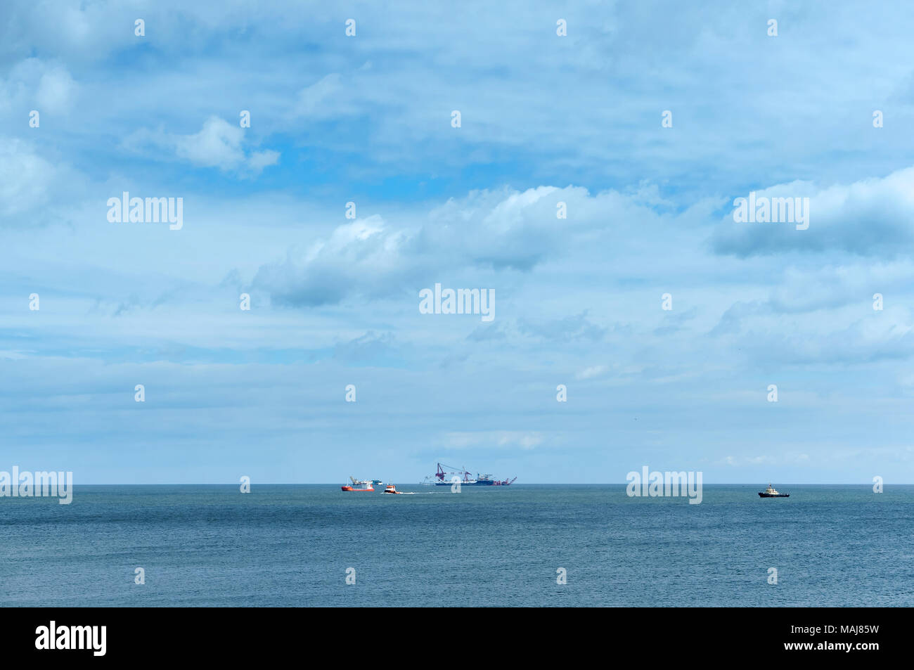 marine petroleum platform, drilling rig oil rig at sea, a drilling rig ...