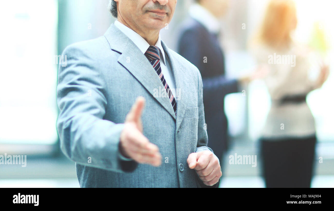 Businessman ready handshake hi-res stock photography and images - Alamy