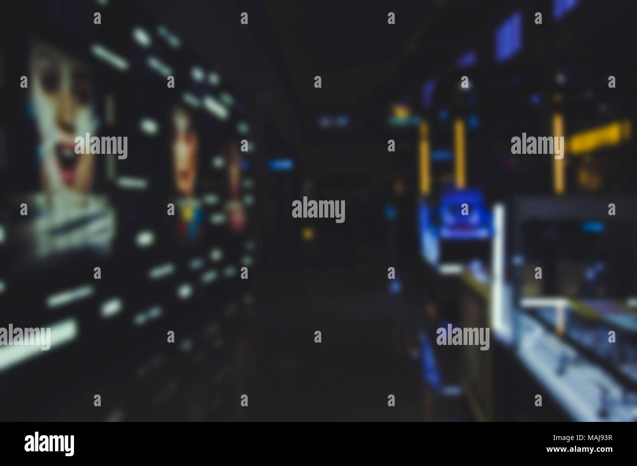 Blur the building light at night Stock Photo - Alamy