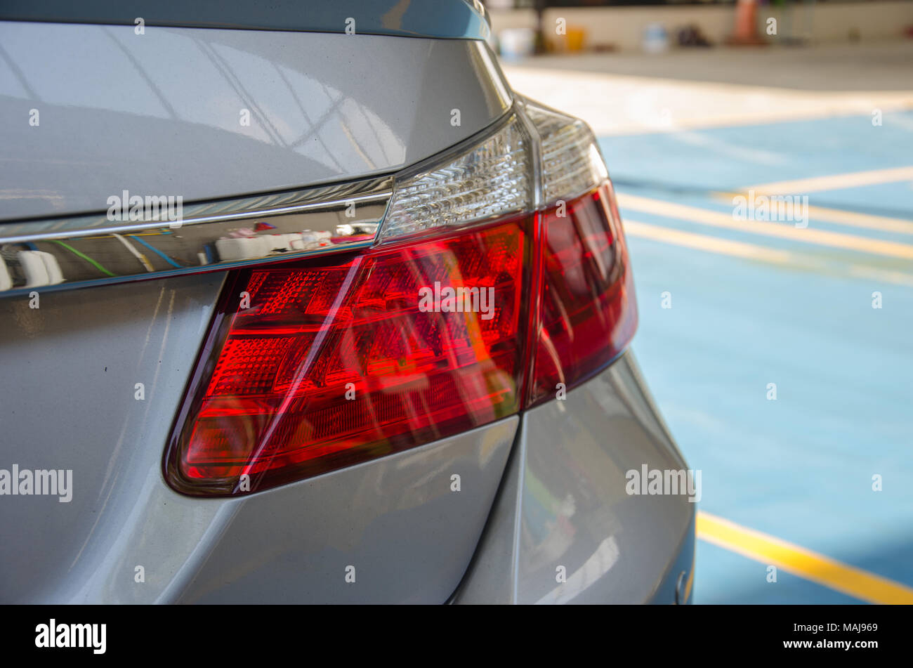 Details Modern car tail light Stock Photo - Alamy