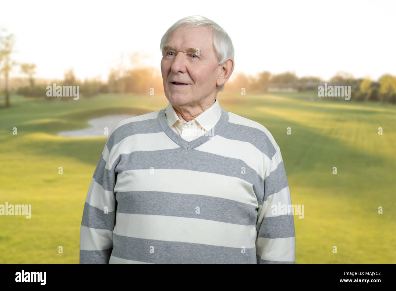 Portrait curious senior aged man hi-res stock photography and images ...